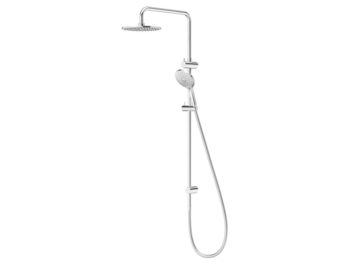 Posh Domaine Twin Rail Shower with Top Rail Water Inlet Chrome - RYVE ...