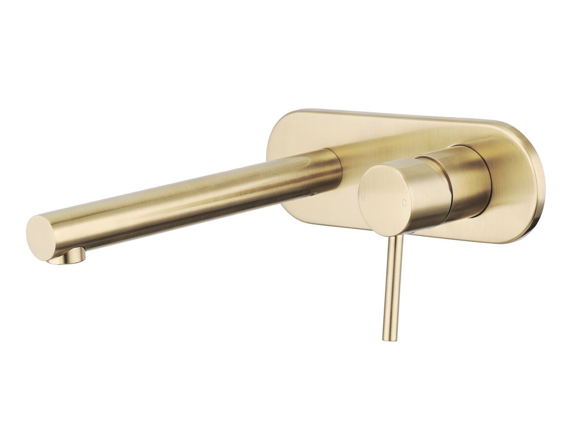 Mizu Drift MK2 Wall Basin Mixer Tap Set Trimset Brushed Gold (5 Star ...